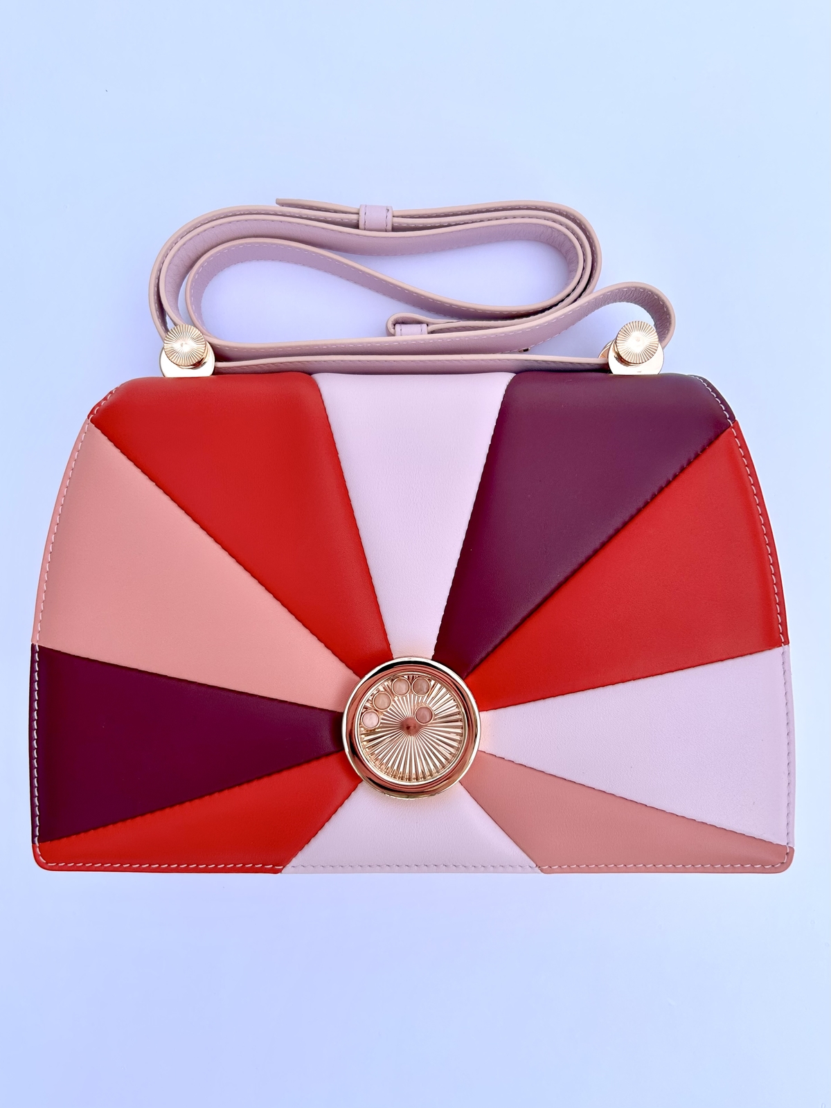 CHOPARD HAPPY SHOULDER BAG CERISE PATCHWORK MSRP $3200 100% AUTHENTIC!