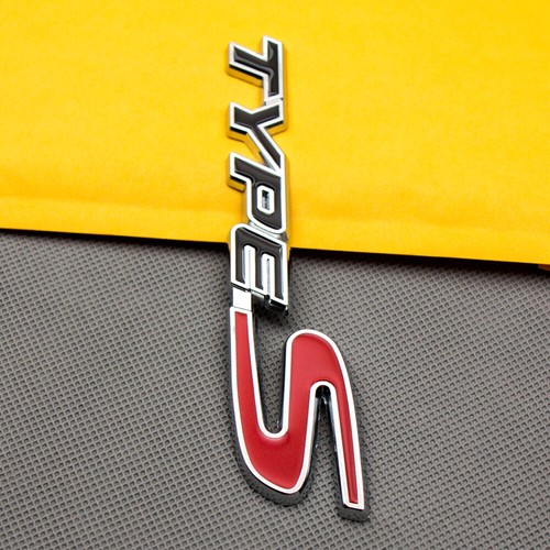 3D Black & Red Coated Metal TYPE-S Badge Logo Car Lid Trunk Sport ...