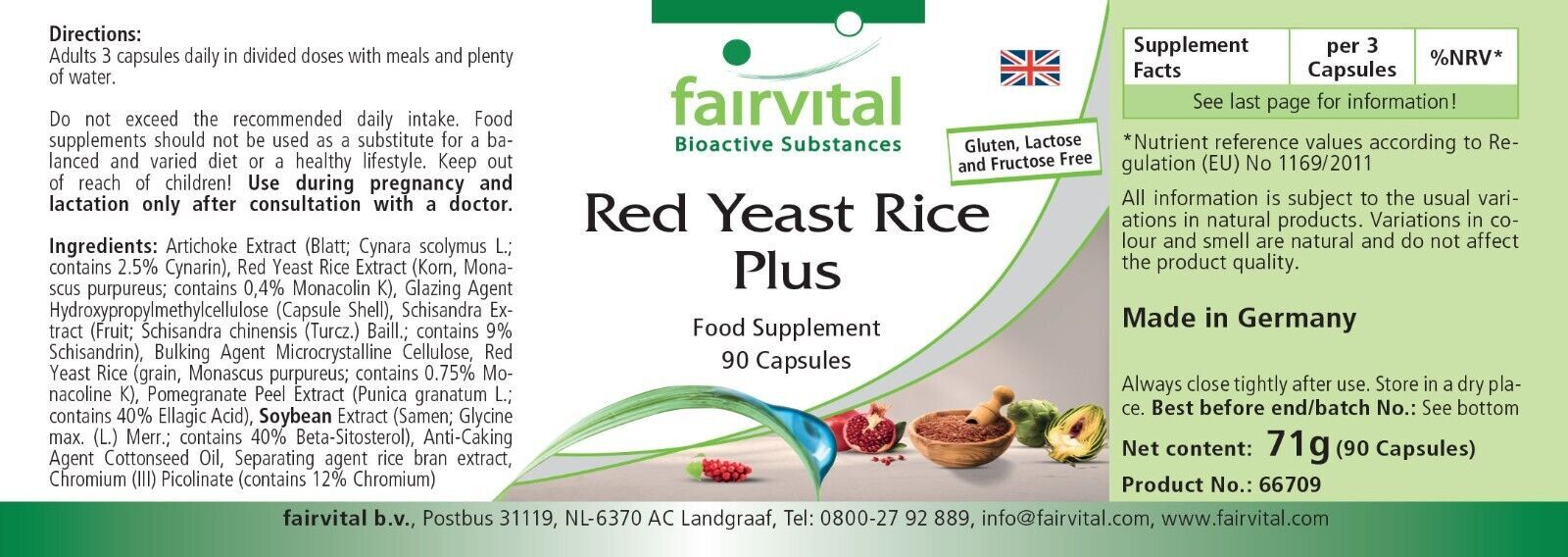 Red Rice Plus - VEGAN - Riz rouge avec 2,94 mg de monacoline k | juste ...