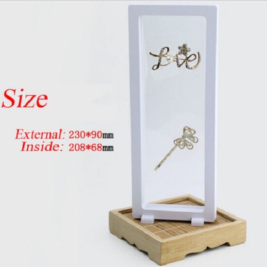 3D Floating View Jewellery Items Display Frame Holder Box Case Black ...