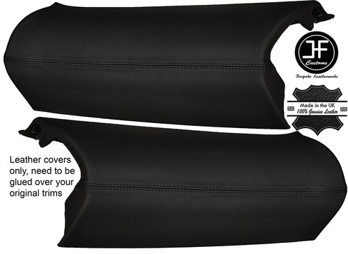 BLACK STITCH 2X REAR D PILLAR LEATHER COVERS FITS RANGE ROVER VOGUE ...