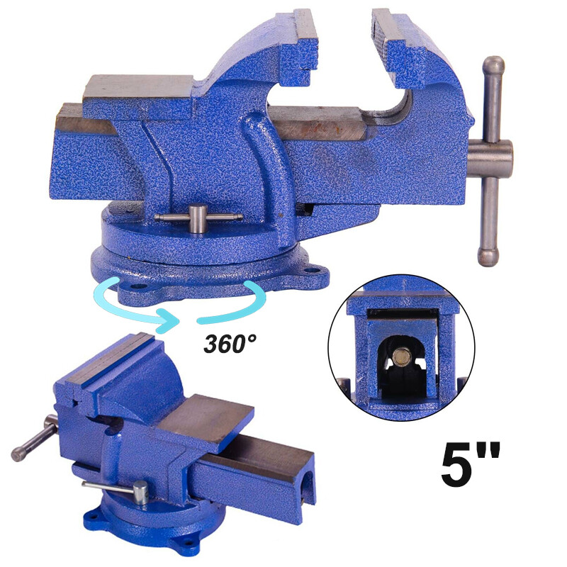 4/5/6 Inch 60mm Jaw Bench Vice Workshop Swivel Base Clamp Workbench ...