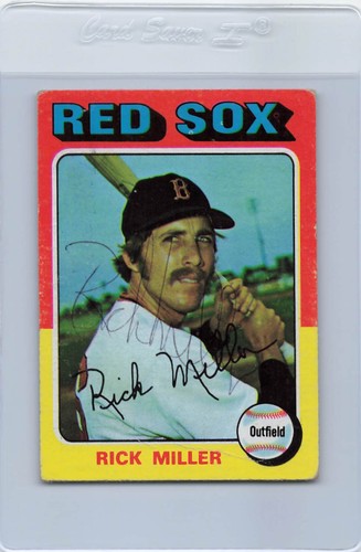 1975 Topps #103 Rick Miller Red Sox Signed Auto *G3013 | eBay