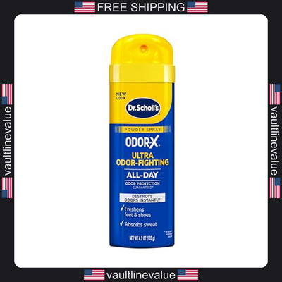 Dr. Scholl?s Odor-X ODOR-FIGHTING Spray-Powder All-Day Odor Protection ...