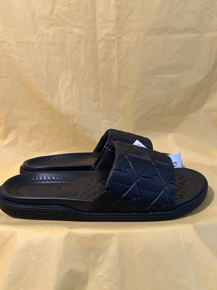 NEW! LACOSTE Serve Slide Dual 1251 Black, Size 13 | eBay
