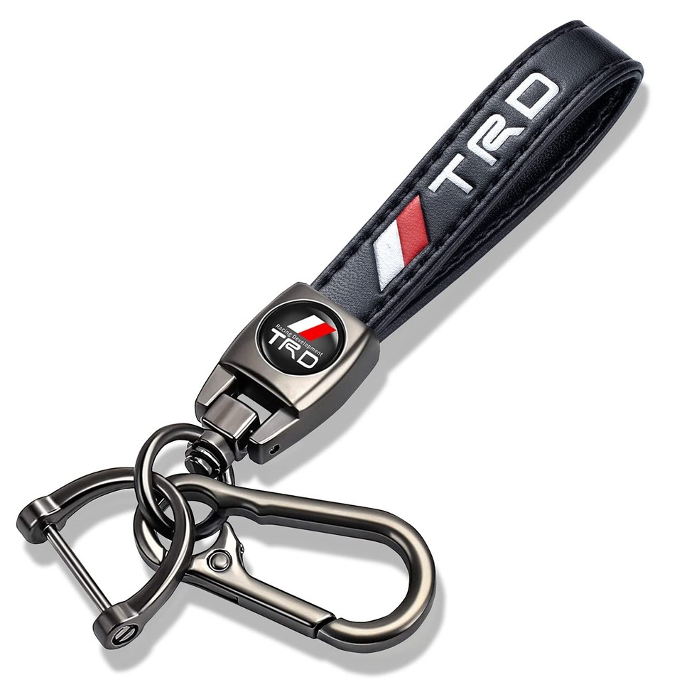 Stylish Leather Car Keychain Ring - Durable Key Holder Accessories for ...