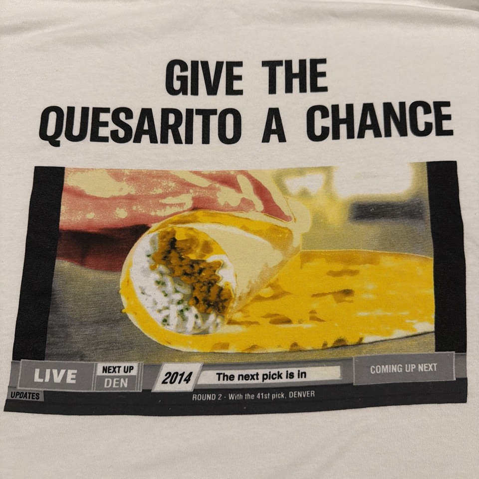 Denver Nuggets Nikola Jokic Quesarito T-Shirt Mens XL White Arena ...