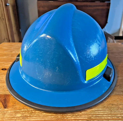 Total Fire Blue Firefighter Helmet Original Tags Inner Lining ...