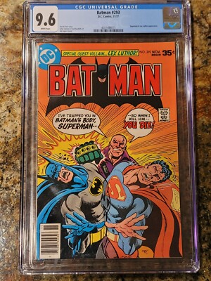 1977 D.C. Comics Batman 293 CGC 9.6. Rare Batman Superman Cover. | eBay