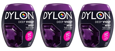 3x Dylon All-in-1 Washing Machine Fabric & Clothes Dye Pod - Deep ...