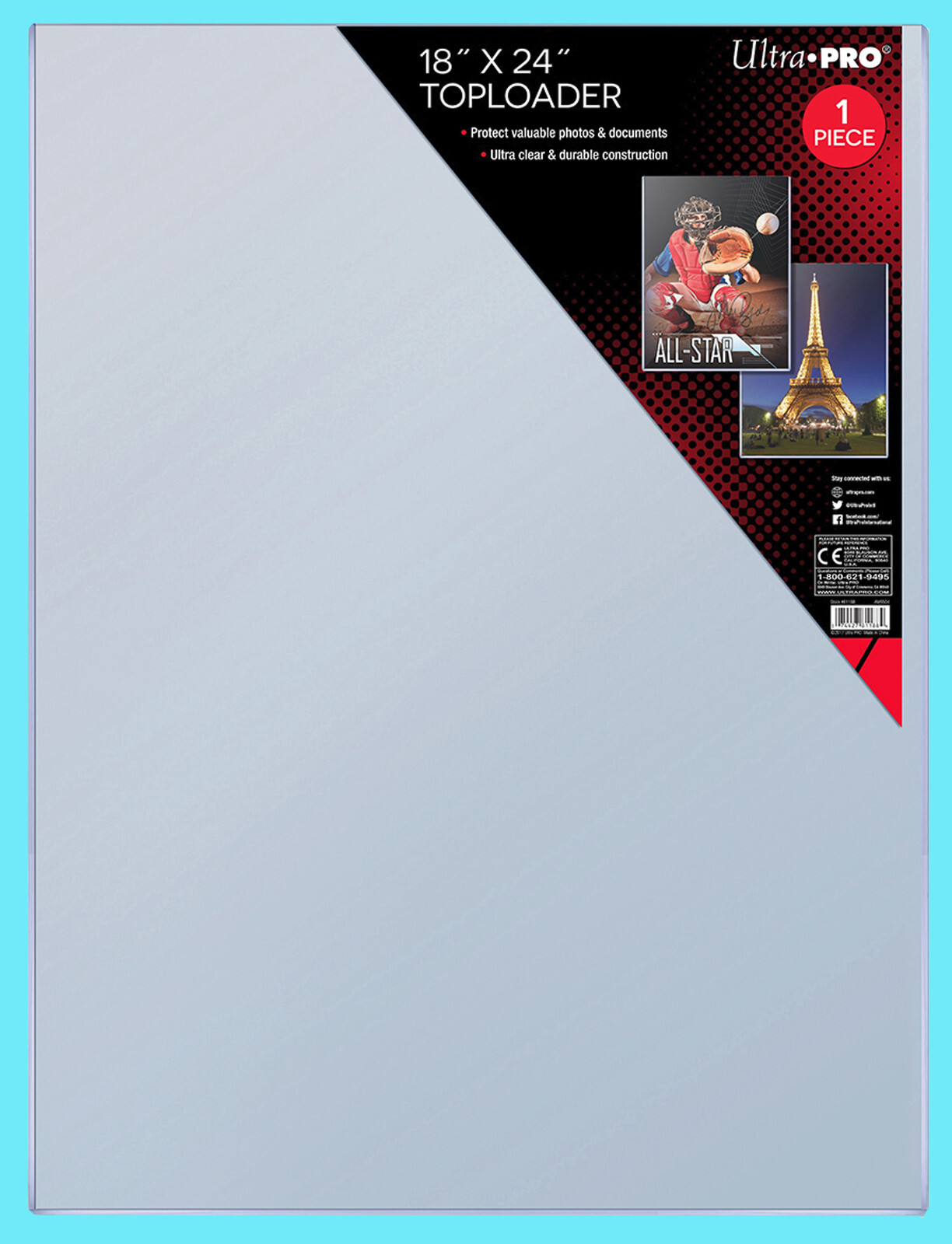 1 ULTRA PRO 18x24 TOPLOADER Photo Memorabilia Art Poster Lithograph ...