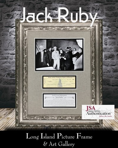 Jack Ruby Signed Check Display Shooting Lee Harvey Oswald Custom Framed ...