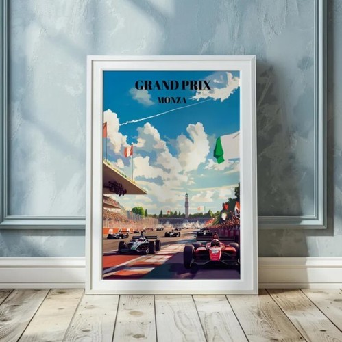 Grand Prix Monza Track Poster, Formula 1 Racing Art Print | eBay