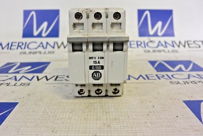 ALLEN BRADLEY 1492-CB3 G150 SER B 15A 3 POLE CIRCUIT BREAKER | eBay