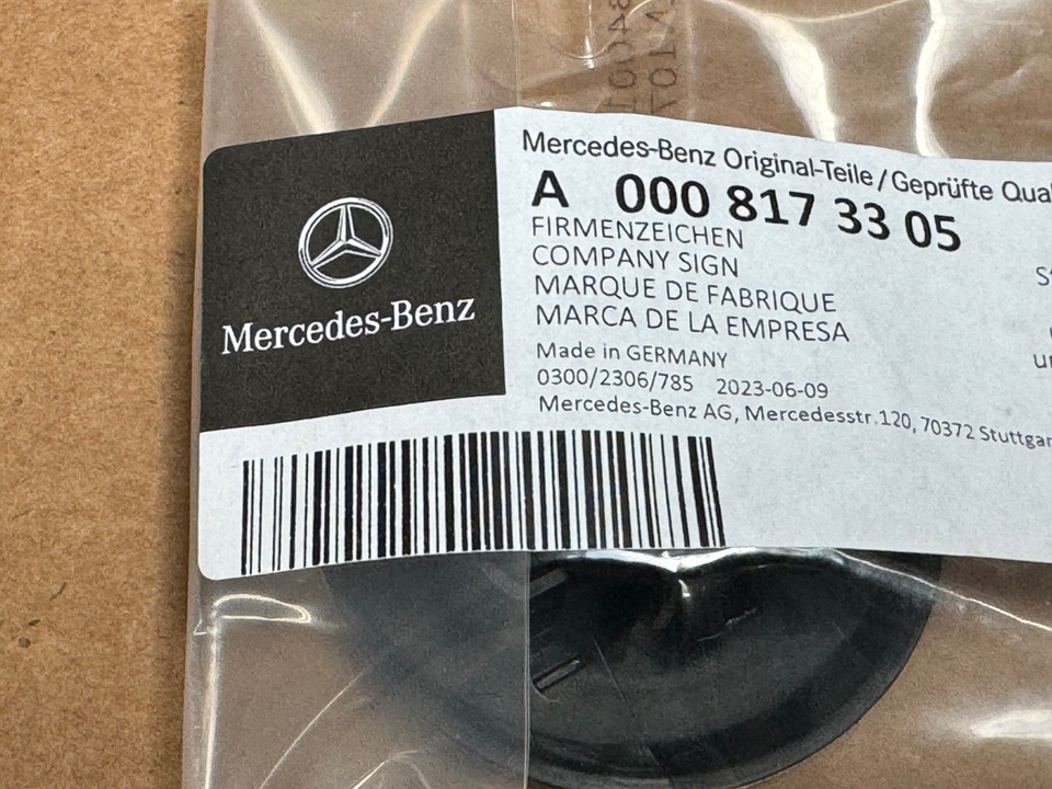 Mercedes-Benz S C E Class GENUINE Flat Hood Emblem Black W212 W204 W213 ...