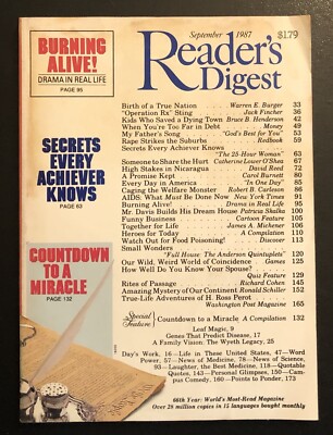 Reader’s Digest With Beautiful Back Cover *VINTAGE* September 1987 | eBay