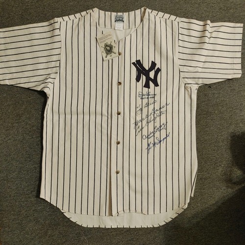 Larsen, Berra, Slaughter, Bauer, Carey, & McDougald Authographed Jersey ...