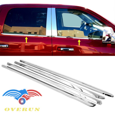 STAINLESS STEEL Chrome window sill molding trim fits 09-18 RAM 1500 25 ...