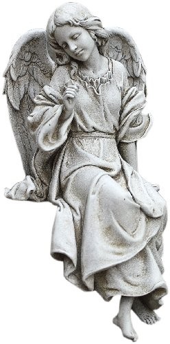 Roman Joseph Studio Sitting Angel Facing Left Garden Statue 12.7 Inch ...