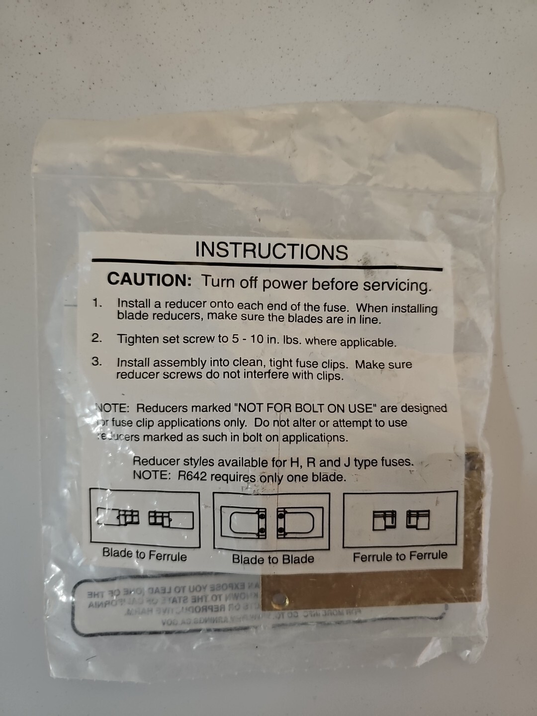 Mersen R422 Fuse Reducer Class R 400A to 200A 250/600V Rated | eBay