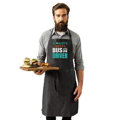 Worlds Best Bus Driver - Novelty Bib Funny Kitchen Large Premium Apron ...
