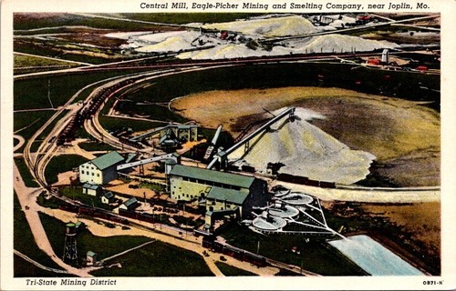 Postcard Mill of Eagle Picher Mine Tri State Mining Joplin Missouri MO ...