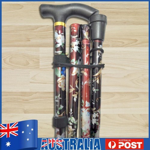 Collapsible Walking Stick 5 Section Adjustable Aluminum Alloy Hand ...
