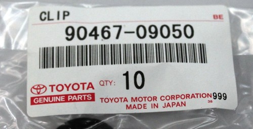 TOYOTA BONNET SOUND PAD CLIPS 10 PACK 9046709050 NEW GENUINE EXPRESS ...