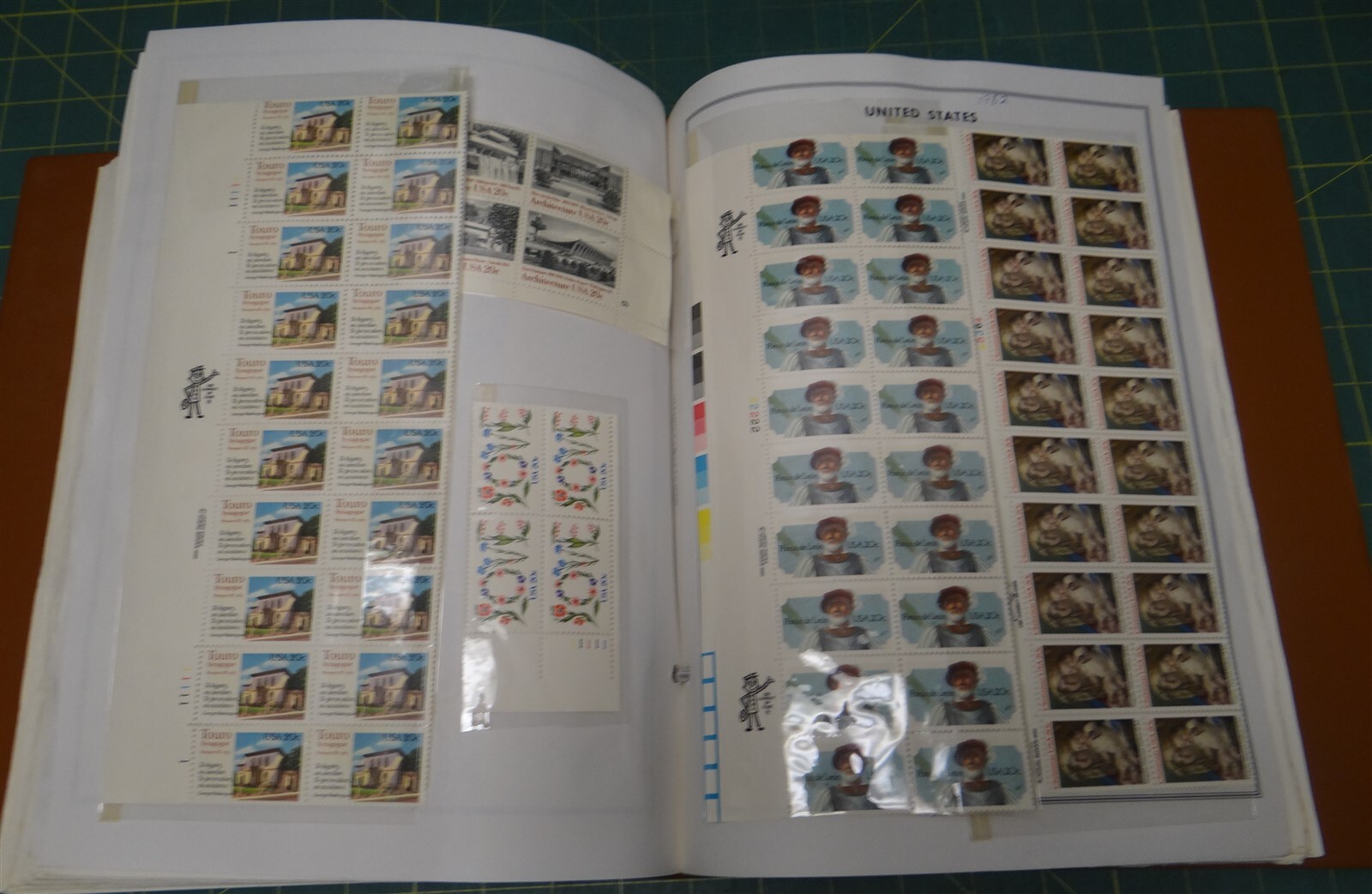 Collection of 515 Original United States Liberty Plate Blocks Stamps in ...