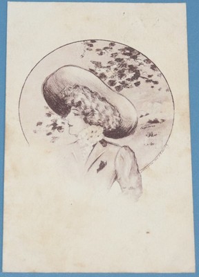 Artist Signed, Cobb Shinn, Pretty Woman in Hat Postcard | eBay