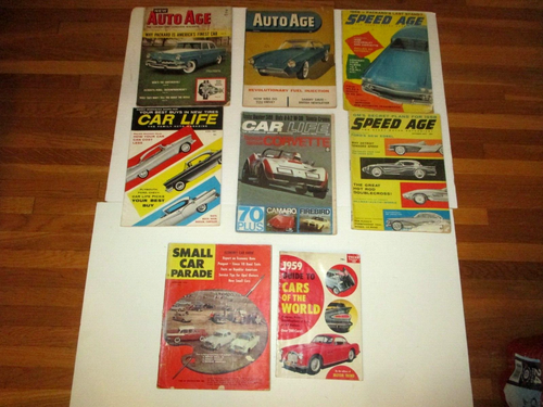 8 VTG 1950'S CAR AUTOMOTIVE MAGAZINES AUTO AGE+CAR LIFE+SPEED AGE+CAR ...