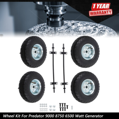 For Predator 9000 8750 6500 Watt Generator Wheel Kit 10" Pneumatic ...