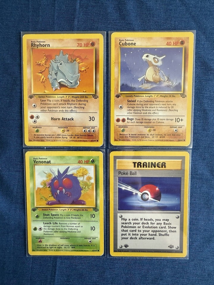 Pokémon TCG JUNGLE SET LOT OF 48 Vintage Cards NM-LP 1st Edition ...
