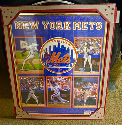 NY Mets POSTER, framed w/acrylic (various players in action) 1988 | eBay