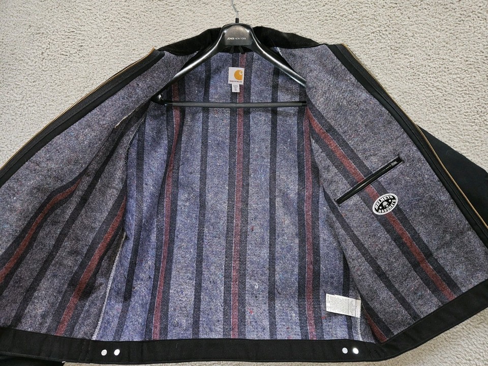 Carhartt Vintage 2XL Tall Detroit Blanket Lined Black Jacket Made In ...