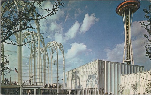 Seattle Space Needle & Federal Science Pavilion Postcard 1963 | eBay