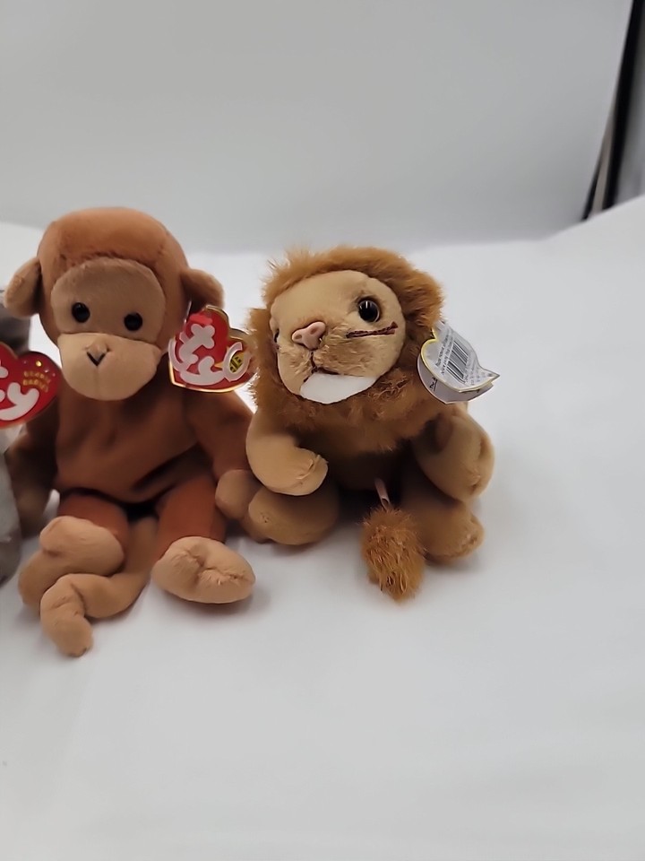 Ty Beanie Babies Lot of 4 Bongo, Rabbit, Roary, Pounds with tags | eBay