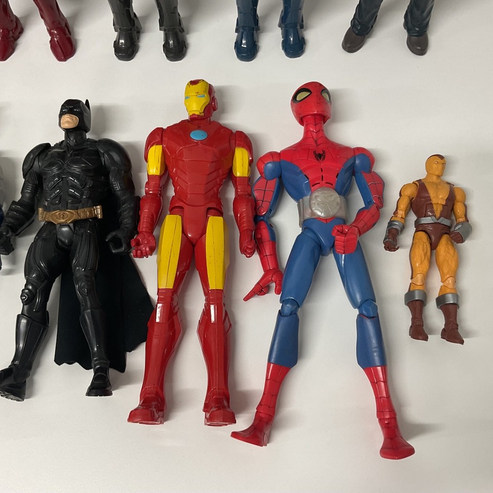 11x Marvel, DC & Action Man Action Figure Bundle 16cm - 30cm Tall (J5 ...