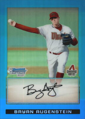 2009 Bowman Chrome Prospects Blue Refractors #BCP172 Bryan Augenstein ...
