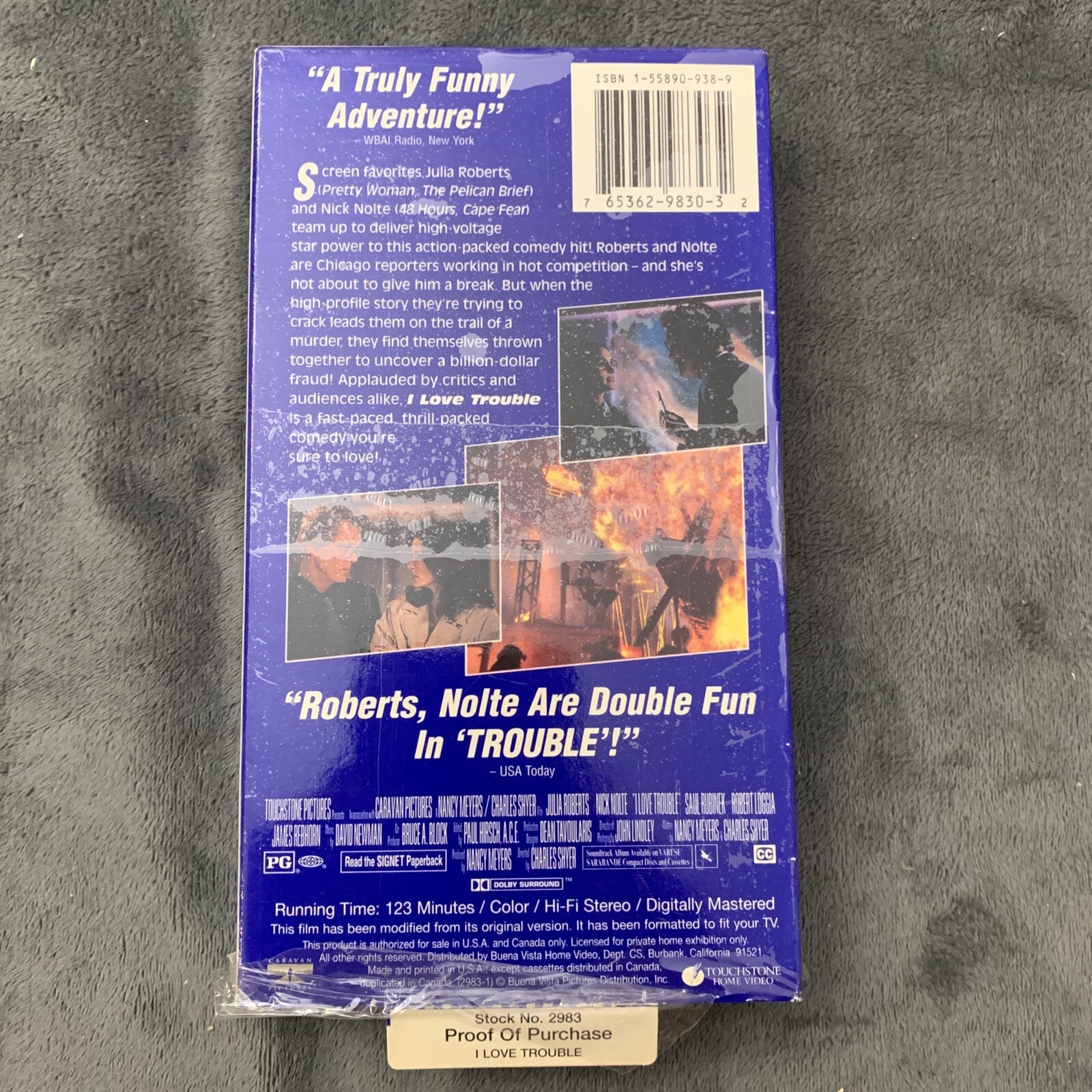 I Love Trouble VHS 1994 Julia Roberts Nick Nolte *VOLUME & SHIPPING ...
