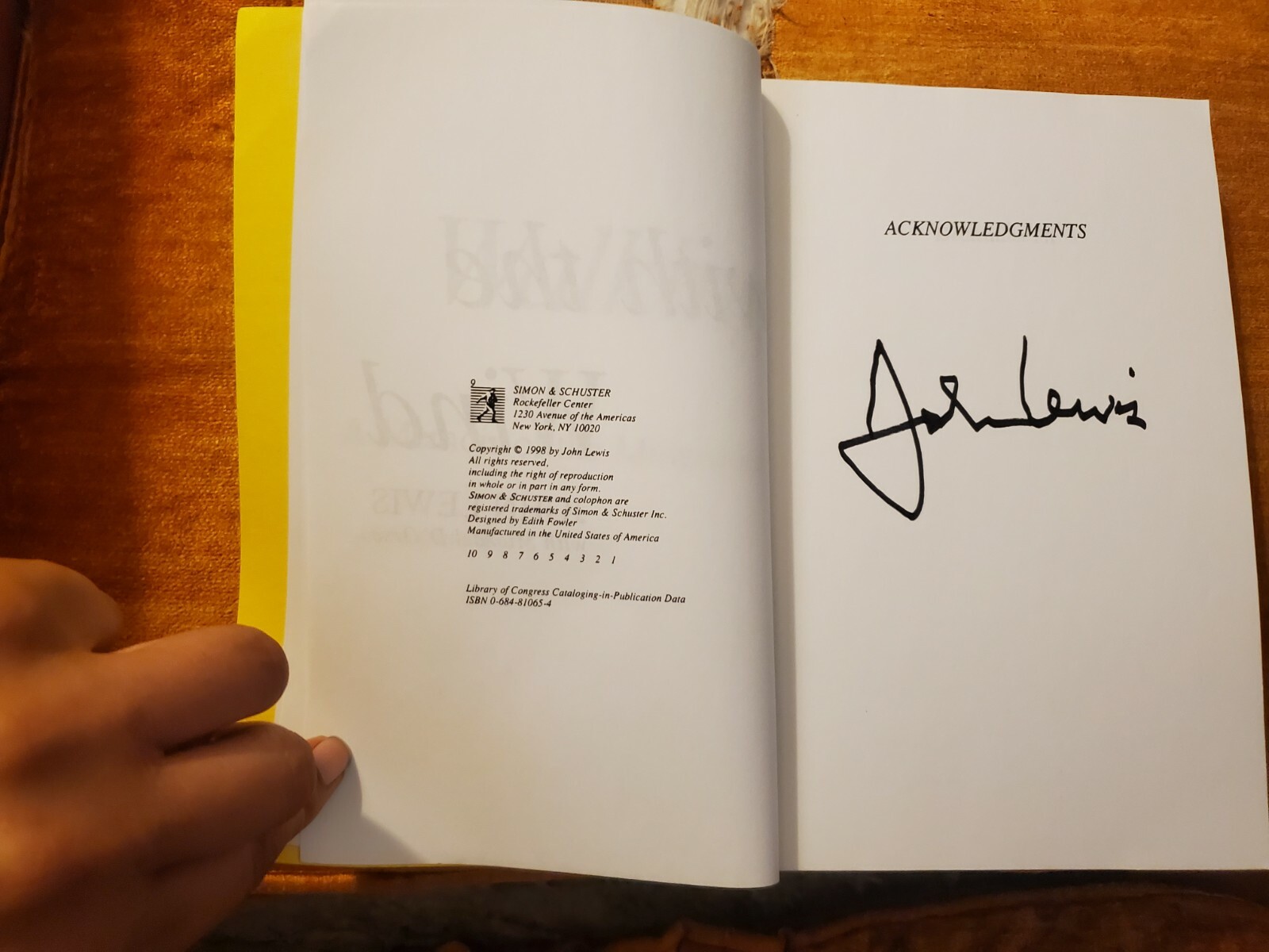 Walking with the Wind: A Memoir of the Movement Signed by John Lewis ...