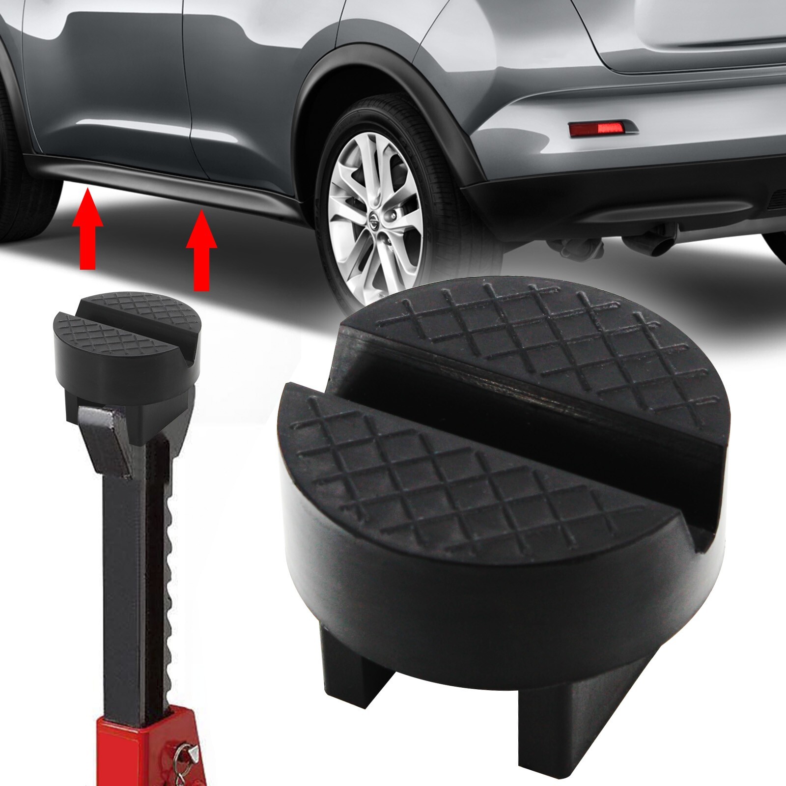 2x Car Lifting Axle Jack Stand Rubber Support Pad Adaptor Block ...