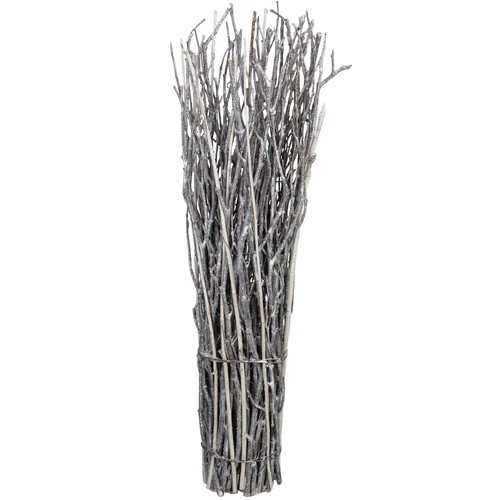 20" Rustic Natural Twig Frosted Glittered Standing Christmas Tabletop ...