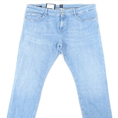 HUGO BOSS DELAWARE LIGHT FADED BLUE 40X32 CANDIANI SLIM STRETCH JEANS ...