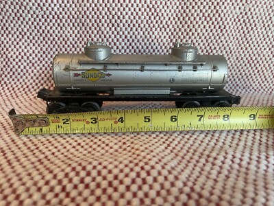 Lionel 2465 Sunoco Two Dome Tank Train Car Vintage Silver Not Tested | eBay