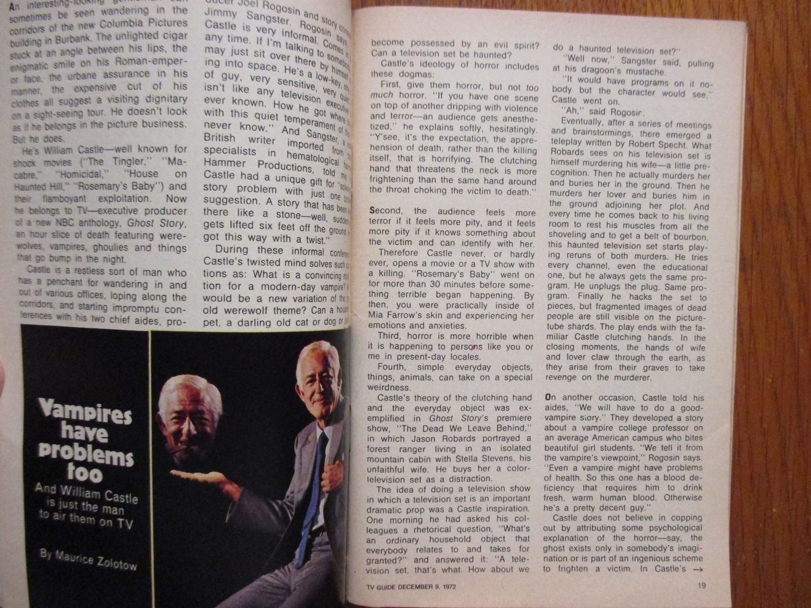 December 9, 1972 TV Guide (JULIE ANDREWS/WILLIAM CASTLE/SHARON OBECK | eBay