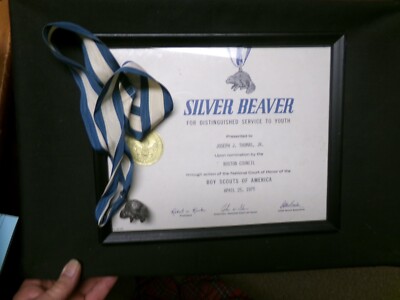 Silver Beaver Award Medal and Certificate 1975 BM7 | eBay