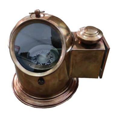 Nautical Vintage Brass binnacle Compass old ship lantern compass Gift ...