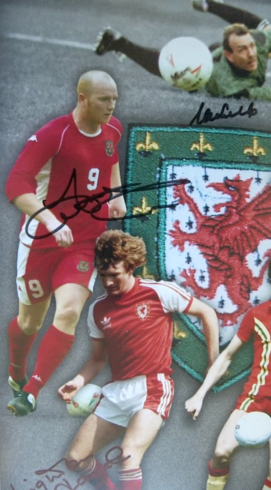 8 WELSH SOCCER LEGENDS SIGNED PHOTO/POSTER 12X 16 JAMES, SOUTHALL ...