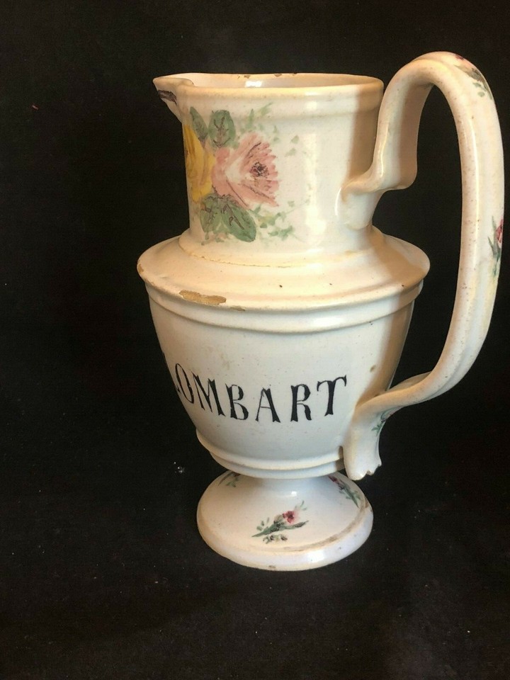 Pitcher Patronymic Polychrome Faience Don Domingo Llombart 19th Century ...